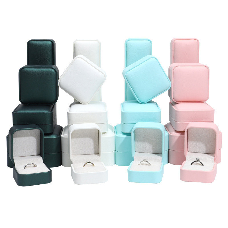 Round Corner Convex Edge PU Leather Jewelry Box Jewelry Jewelry ...