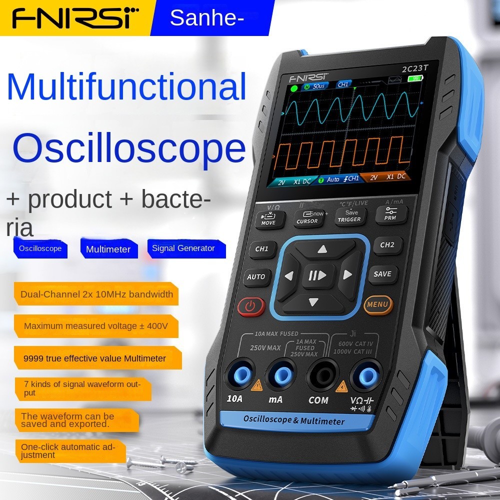 Fnirsi Handheld Digital Oscilloscope Multimeter Three-in-One Dual ...