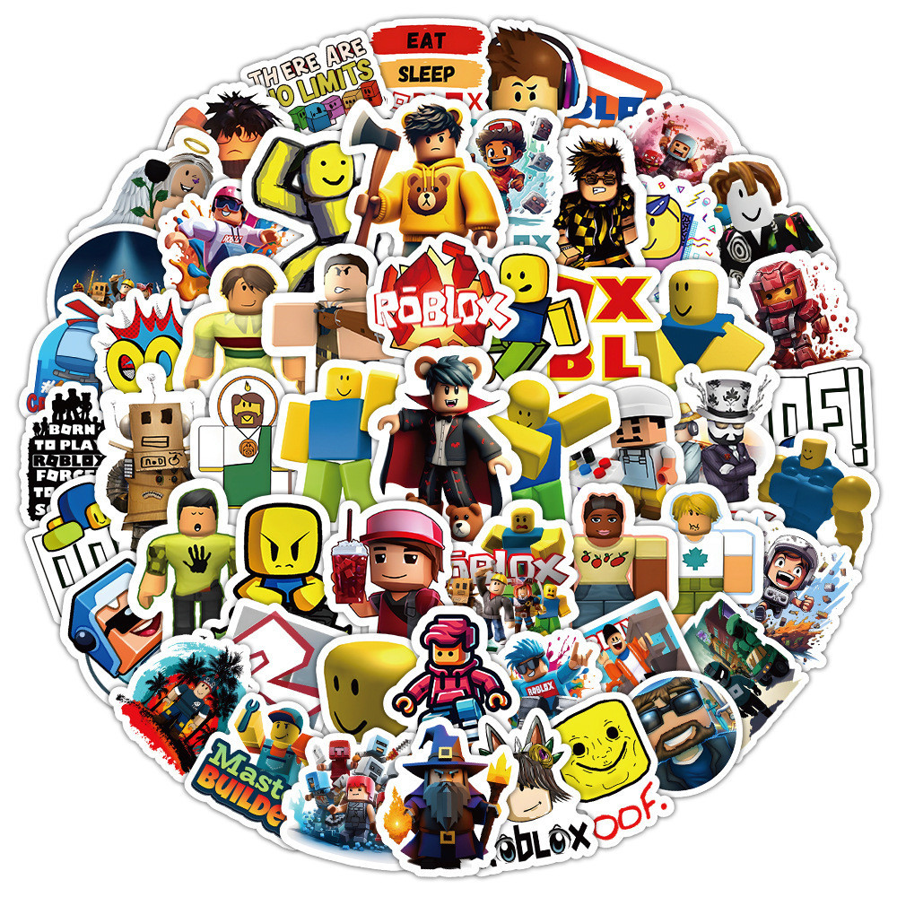 100PCS Hot Game Roblox Graffiti Stickers for Helmet Bicycle Hand ...