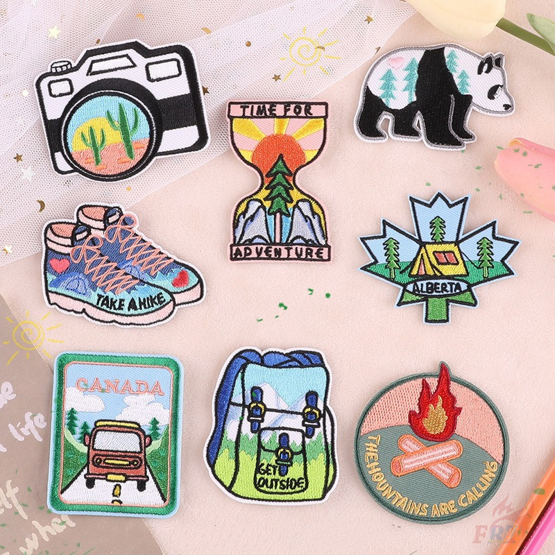 ☸ Time For Adventure Iron-On Patch ☸ 1Pc Outdoor DIY Sew on Iron on Badges Patches | Shopee ...