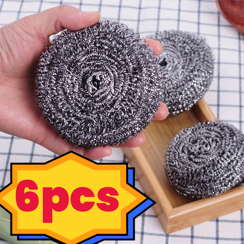Premium Stainless Steel Wool Scrubber Metal Scouring Pot Scrubbing ...