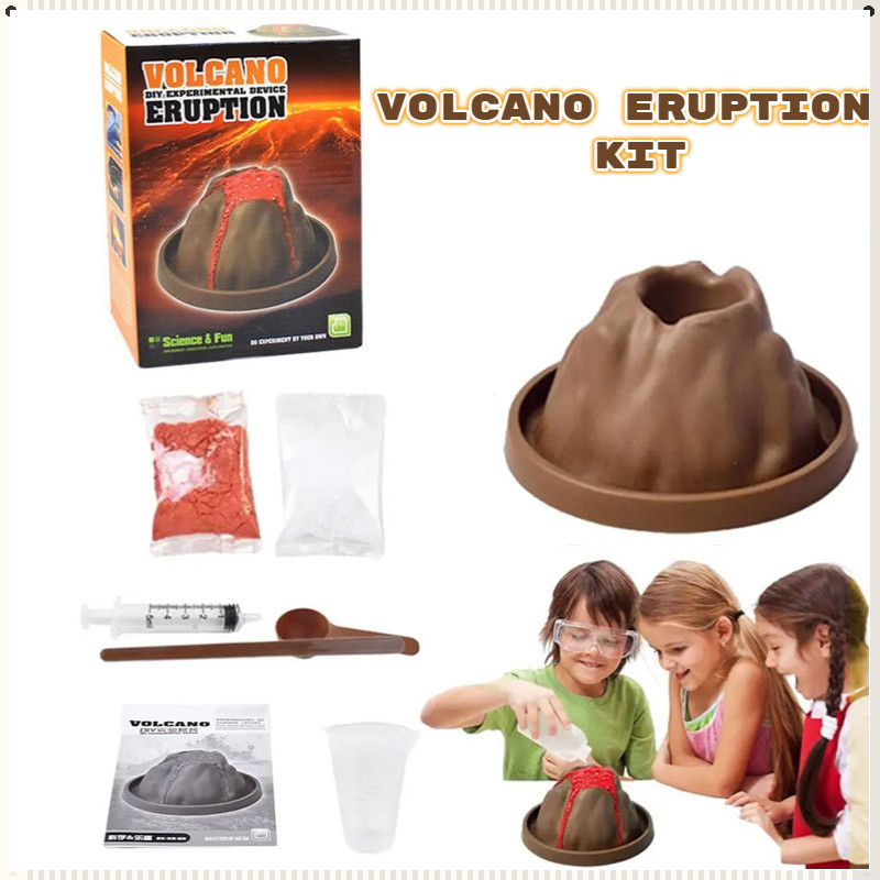 Volcano Eruption Kit DIY Plaster Chemistry STEM Kids Funny Science ...