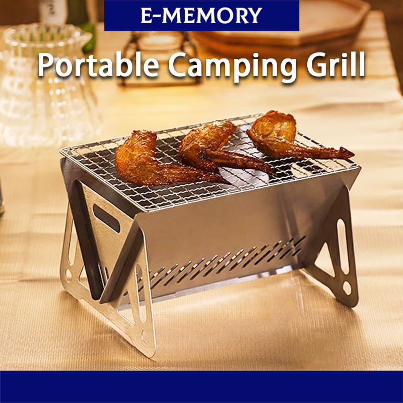 Portable Camping Grill Foldable Barbeque BBQ Grill Outdoor Camping ...