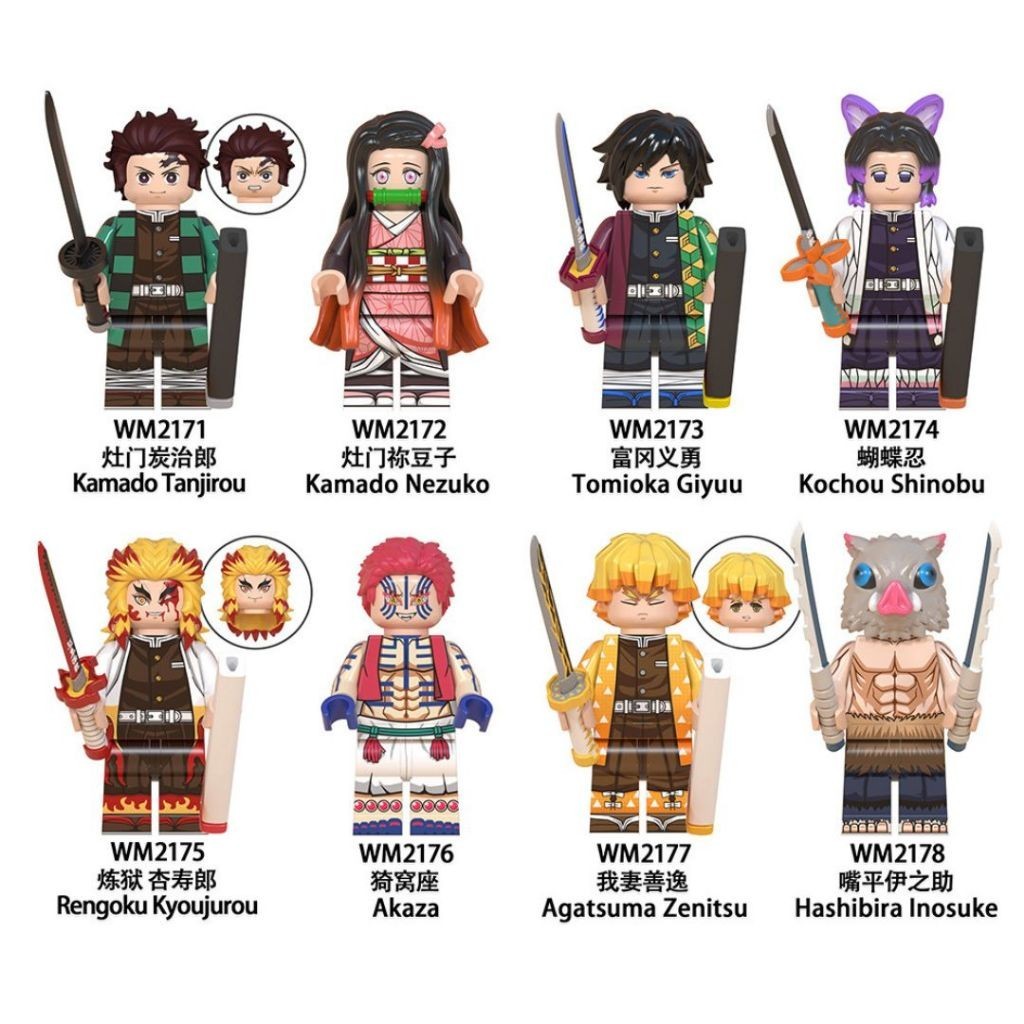Ss - (1pcs) Lego Mini Bricks Demon Slayer Anime Building Blocks TOY3025 ...