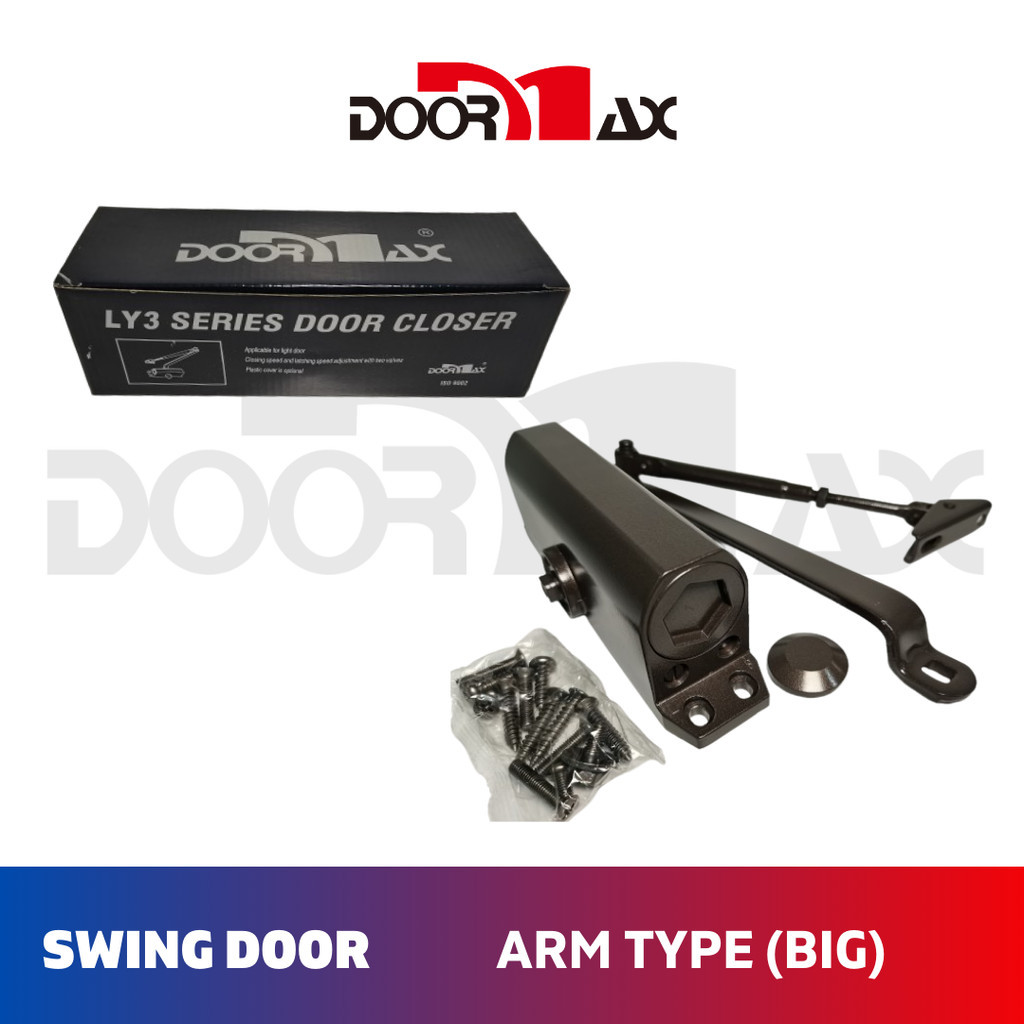 DOORMAX Big Arm Type Door Closer for Swing Door | Shopee Philippines