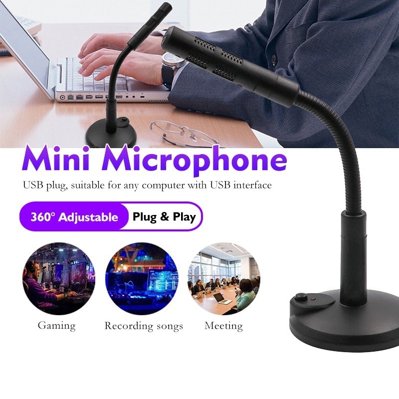 USB/3.5mm/Lavalier Microphone Computer Desktop Mic For PC Laptop Online ...