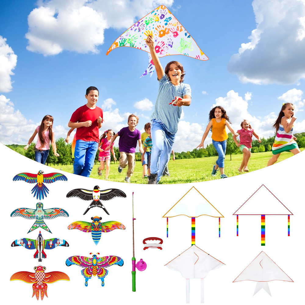 1Set Long Tail Rainbow Kite Outdoor Kites Flying Toys Kite For Children ...