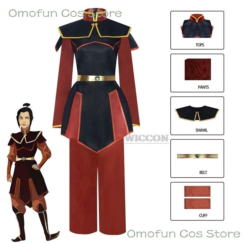 Anime Avatar The Last Airbender Azula Sets Cosplay Costume Halloween ...