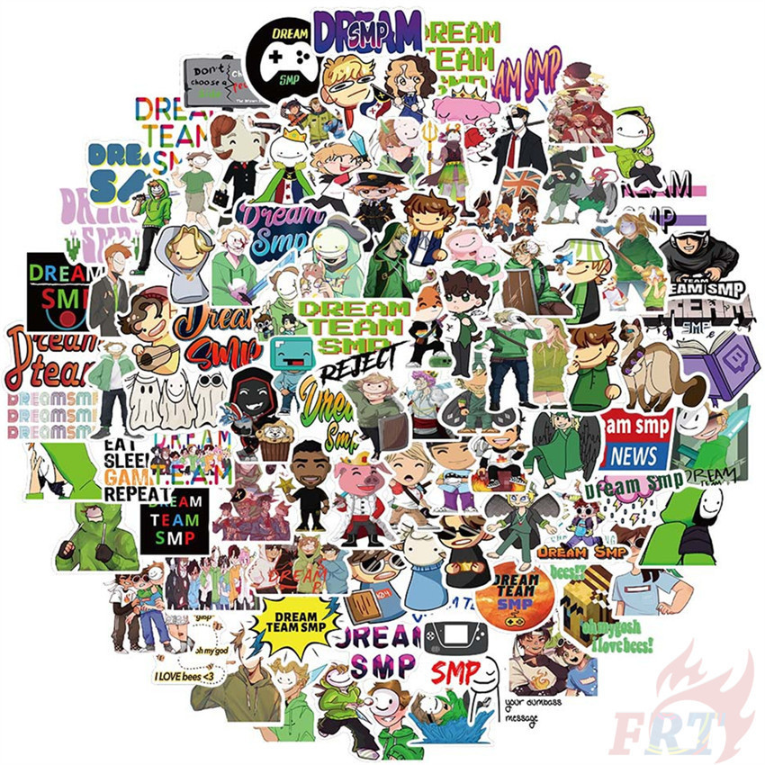 100Pcs/Set Dream SMP War Series B Stickers Waterproof DIY Fashion ...