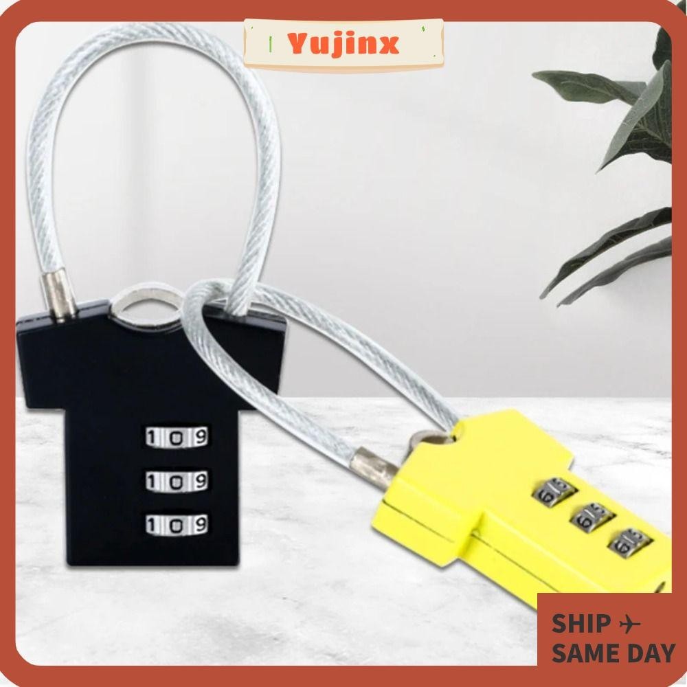 YUJINX Password Lock, Steel Wire 3 Digit Security Lock, Mini Aluminum ...