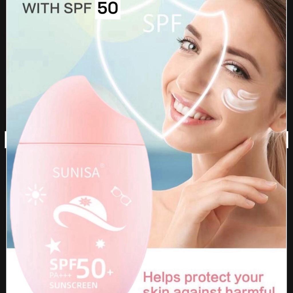 Sunisa moon Pink scented face sunscreen spf50+ aun protection cream in ...