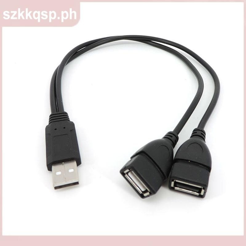1 usb 2.0 male to 2 way usb female OTG splitter power data adapter DC connector charging cable ...