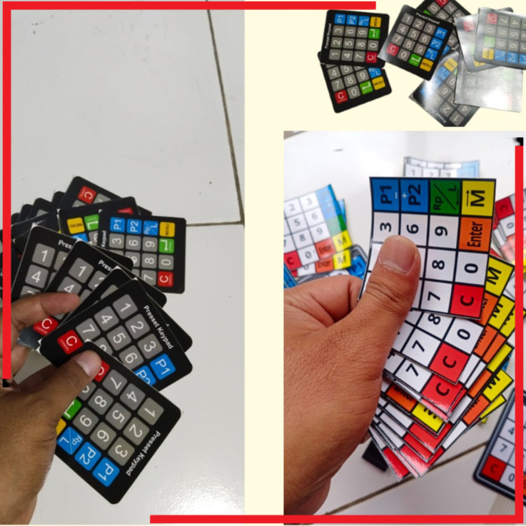 Tombol Mini Pom Keypad Variation Stickers Custom Laminated And Best Presset Waterproof Shopee