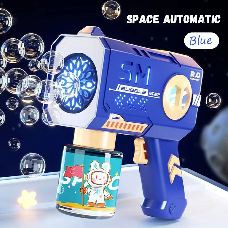 Leak-Proof Design Space Bubble Gun Toy Set Electric Kids Bubble Gun ...