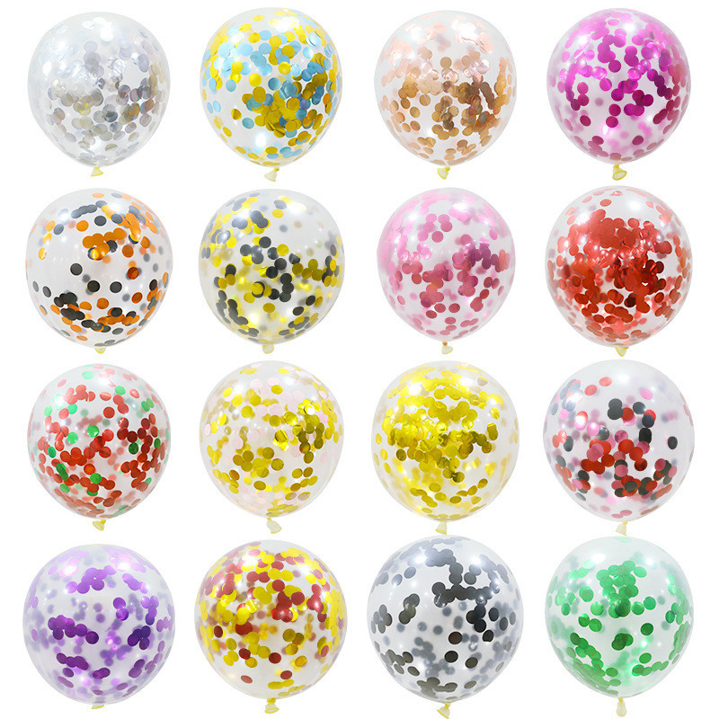 [12Inch]Sequin Balloon Transparent Balloon Rubber balloons Paper Scrap ...