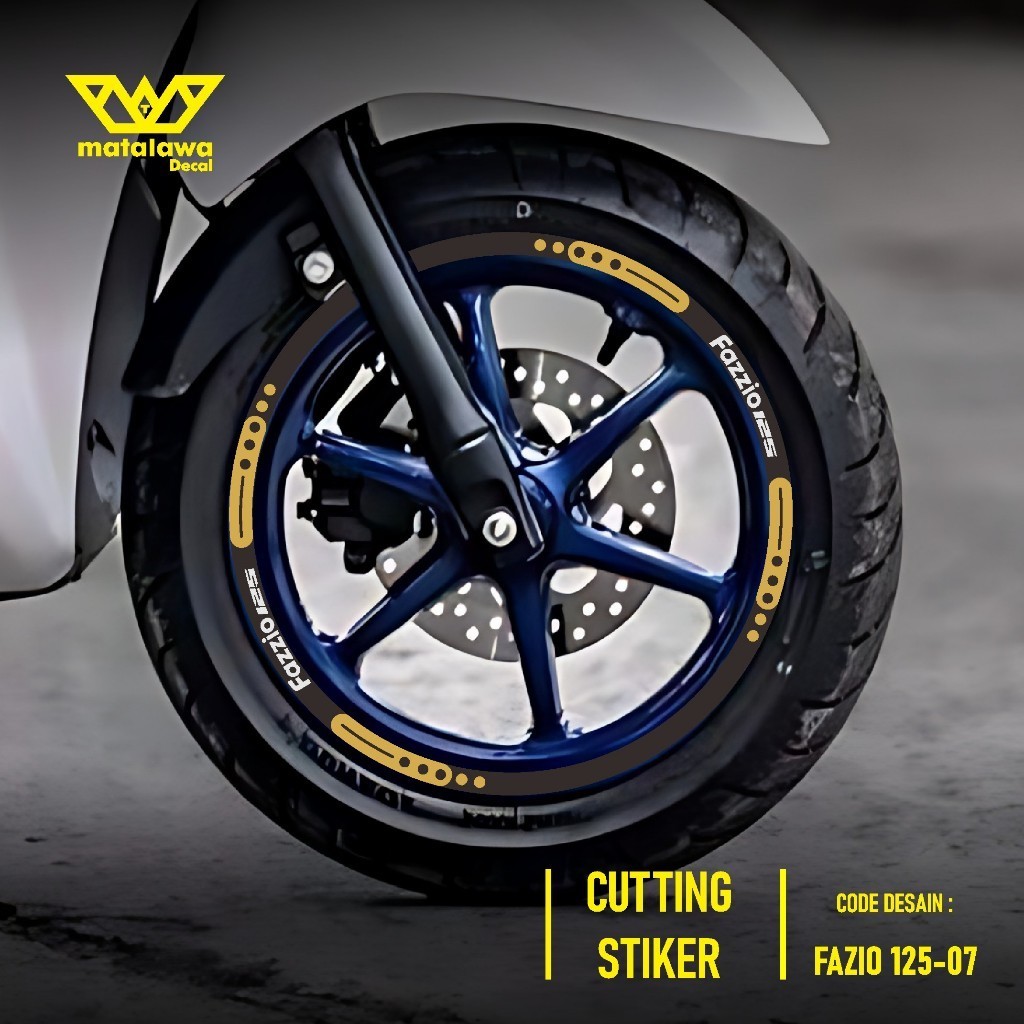 CUTTING STICKER STICKER LIS VELG YAMAHA FAZZIO - MOTORCYCLE RIM ...