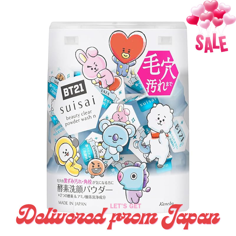 suisai (スイサイ) Beauty Clear Powder Wash N - Enzyme Face Wash Powder [0.4g x 32 Pack] - BT21 ...