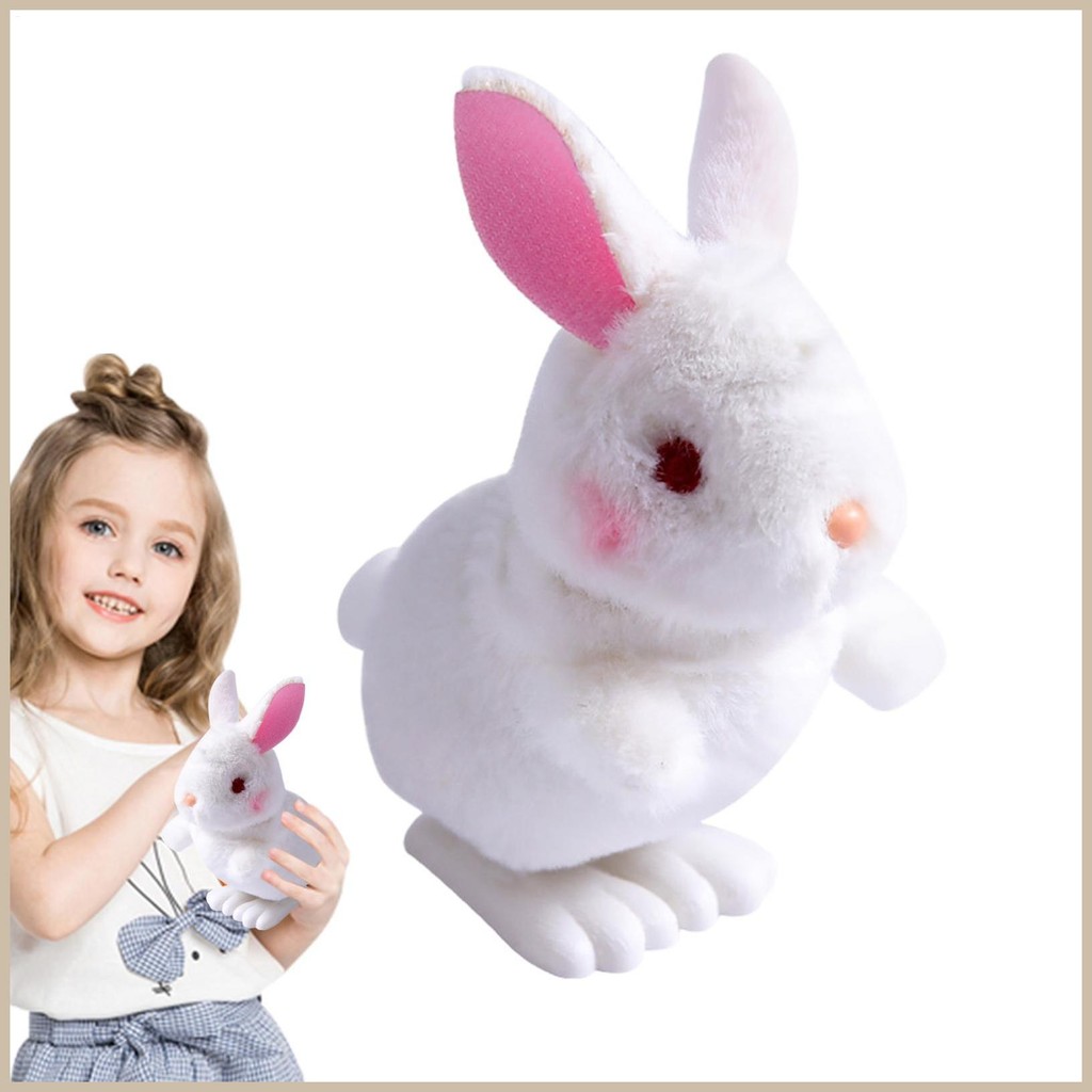 Wind Up Bunny Toy Jumping Plush Rabbit Wind Up Toy Bunny Clockwork Toy ...