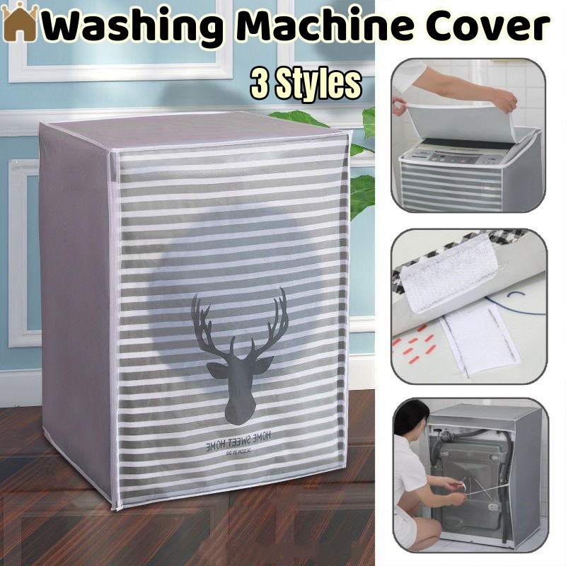 Washing Machine Cover Waterproof Dustproof PEVA Sunscreen Top Load ...
