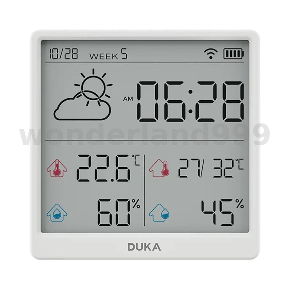 DUKA Wireless Smart Home WIFI Temperature and Humidity Weather Sensor ...