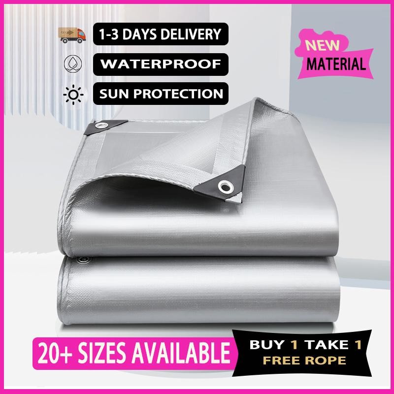 4mx6m heavy duty Trapal Lona Waterproof Makapal Tolda With holes ...