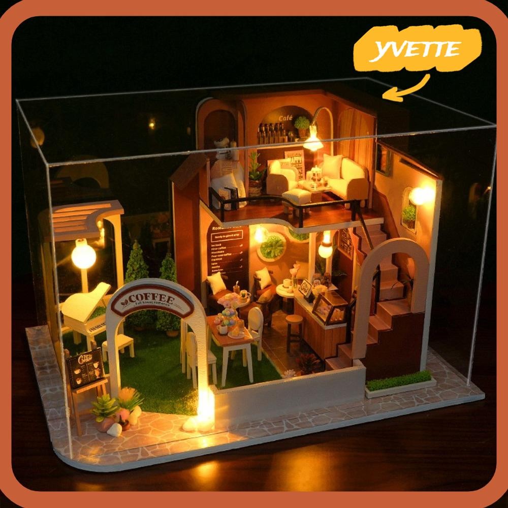 YVE Miniature DIY Hut, Christmas Cabin DIY Miniature Doll House, with ...