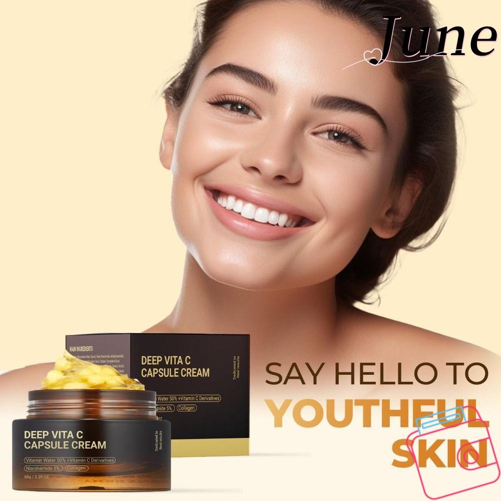 JUNE Deep Vita C Capsule Cream, Anti Wrinkles Collagen and Face ...
