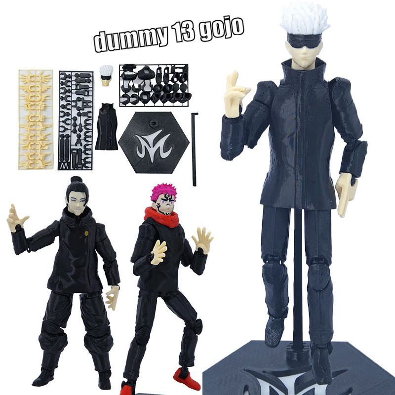 Dummy 13 Gojo Action Figure Jujutsu Kaisen 3D Printed Lucky 13 Geto ...