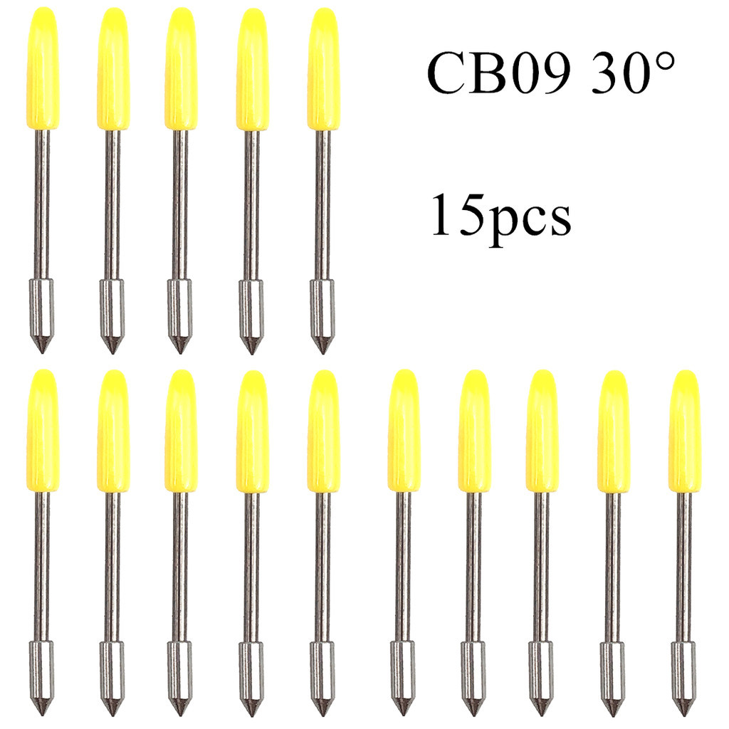 30 Degree 15pcs For Portrait 1/2 Graphtec CB09 Plotter Vinyl Cutter Knife Blades Silhouette ...