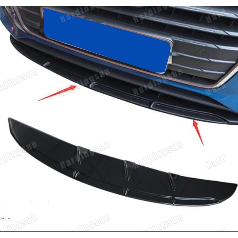 Black Universal Car Front Bumper Lip Spoiler Diffuser Fins Body Kit Car ...