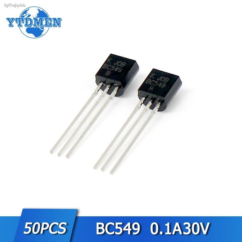 50pcs BC549 Transistor Silicon NPN Transistor TO-92 30v 100mA Amplifier BJT Triode Transistor In ...