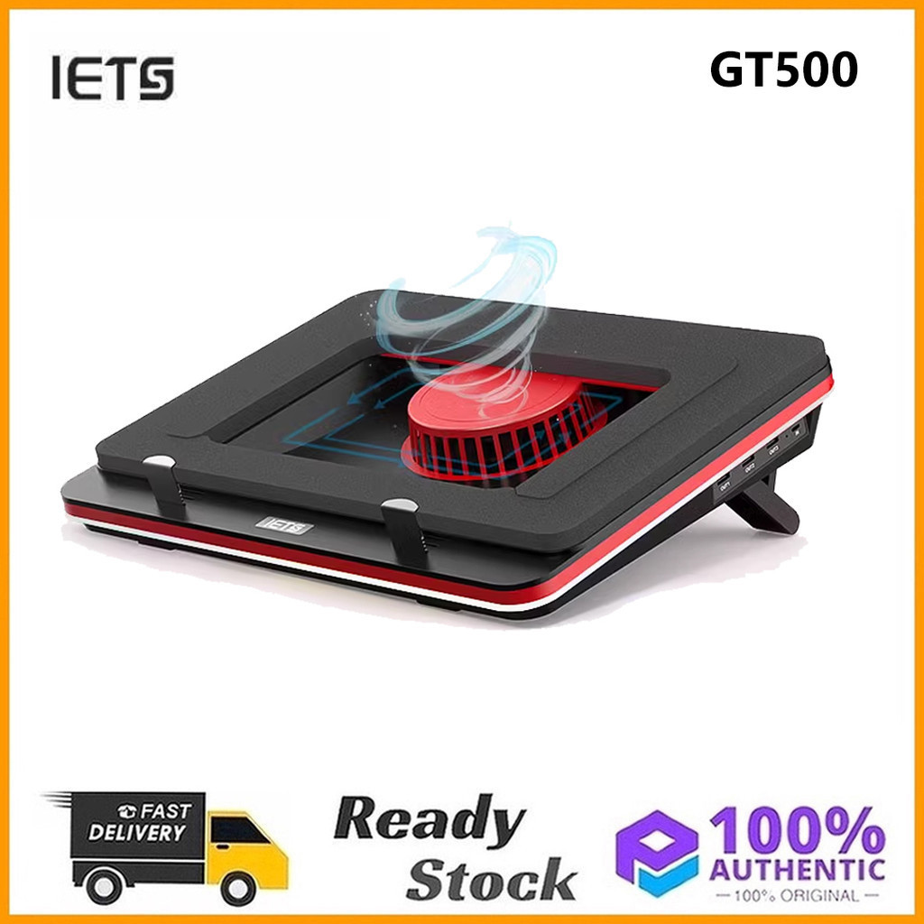 Original IETS GT500 Powerful Turbo-Fan RGB Laptop Cooling Pad with ...