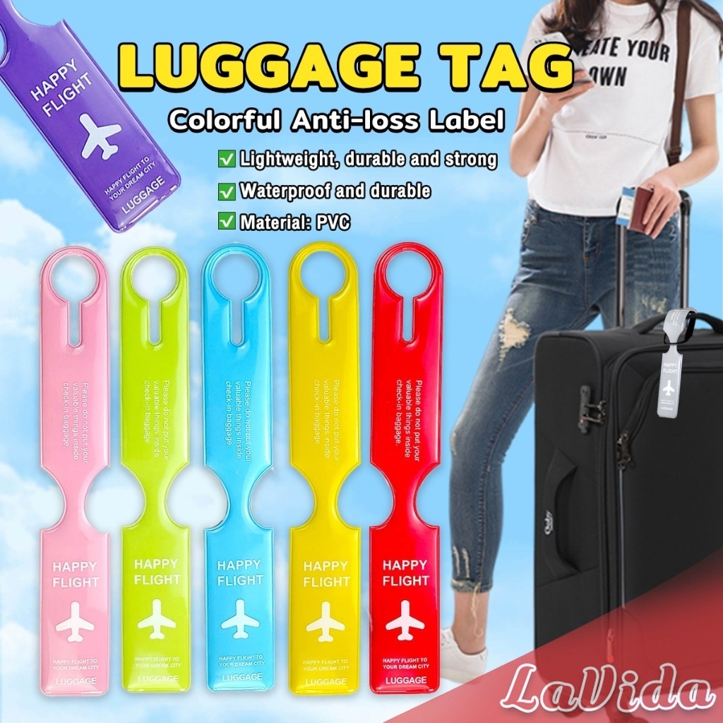 LVD Luggage Tag PVC Boarding Pass Colorful Anti-loss Label 24*4cm ...