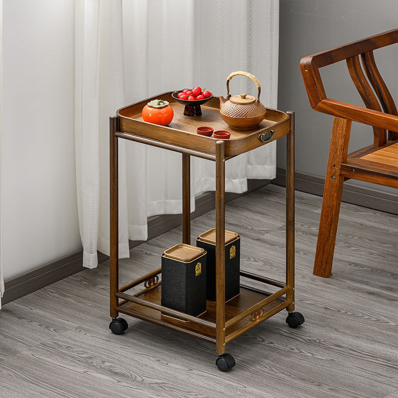 Bamboo Side Table Tea Table Mobile Home Living Room Side Table Rack ...