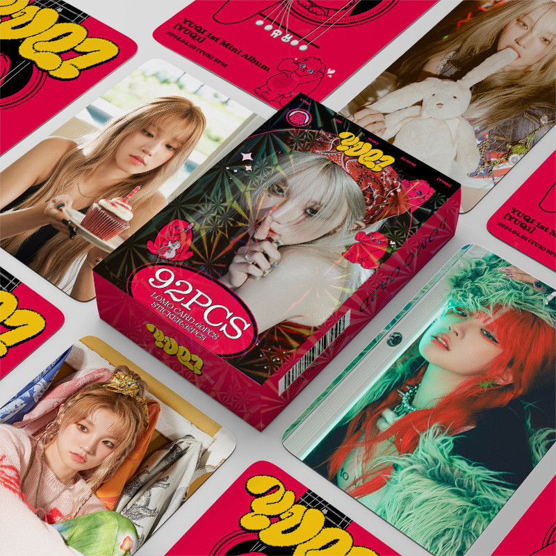 92pcs/box (G)IDLE Lomo cards 2nd Full Album [2] Super Lady Stickers ...