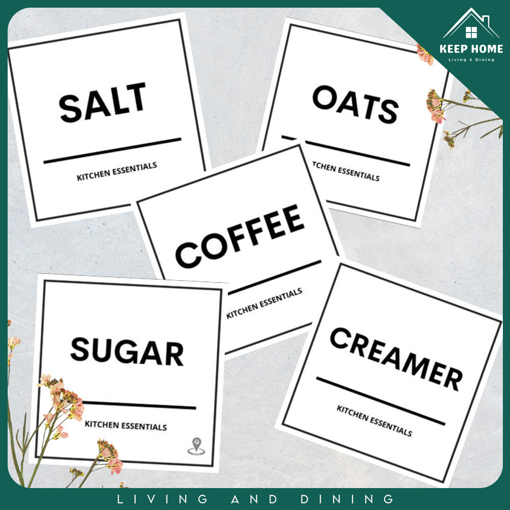 Keep Home 1pc Minimalist Pantry Labels High Quality Waterproof Matte ...