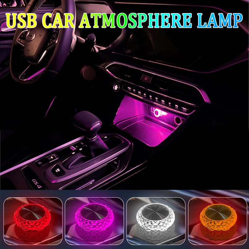 USB LED Light Portable Car USB Ambient Light Mini LED Decorative Atmosphere Lamps For Auto ...