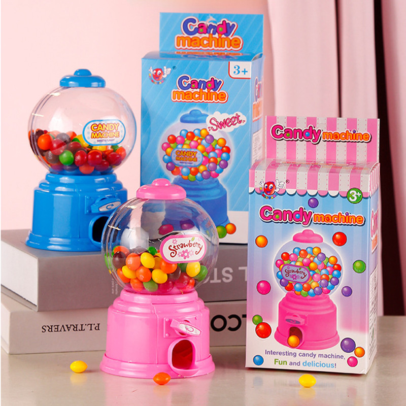 Candy Machine Bubble Gumball Vending Machine Saving Coin Bank Cute Mini ...