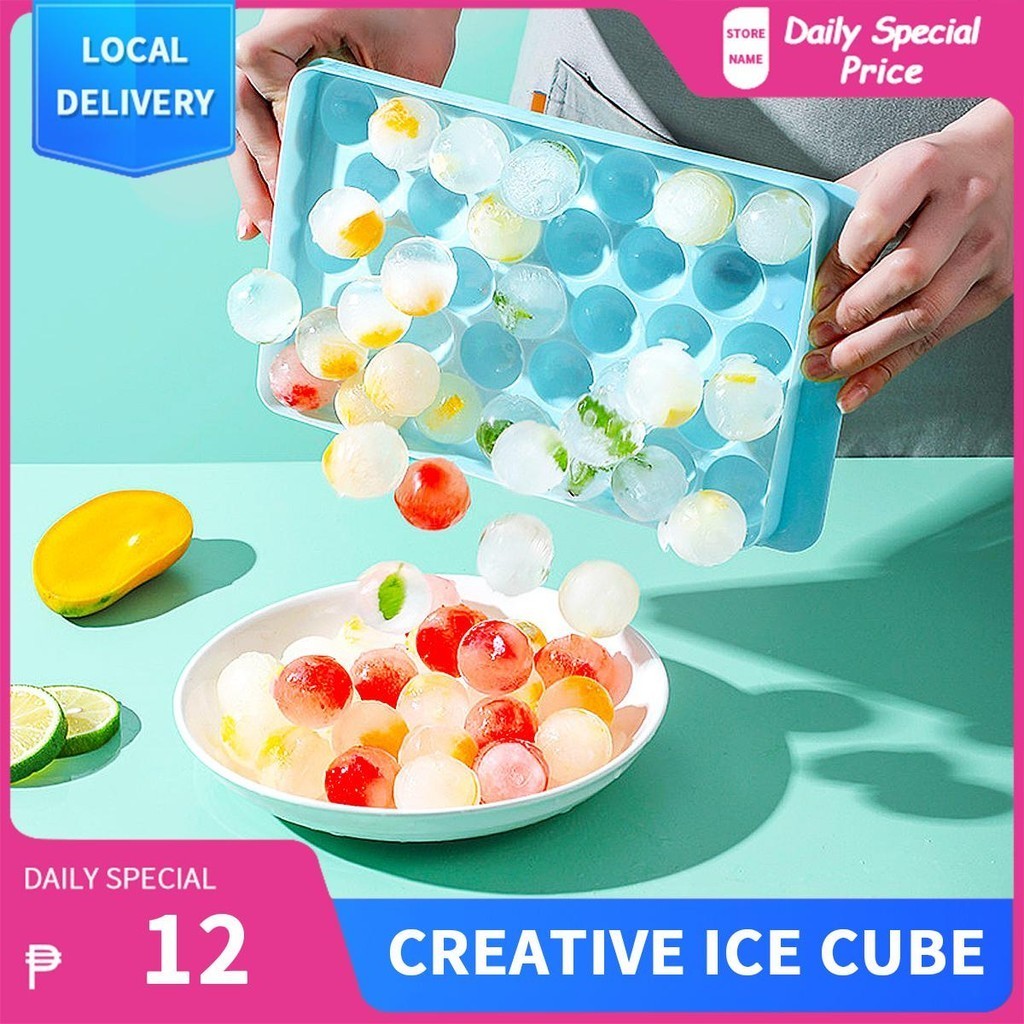 Cool Summer 37 Grids Ice Cube Molder Round/Diamond/Square Shaped ...