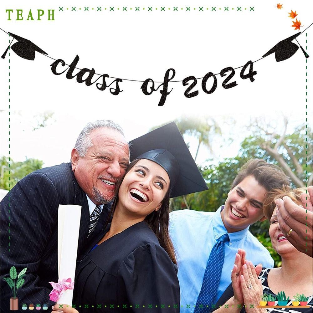 TEAPH Graduation Banner, Bachelor's Hat Graduation Ceremony Hanging ...