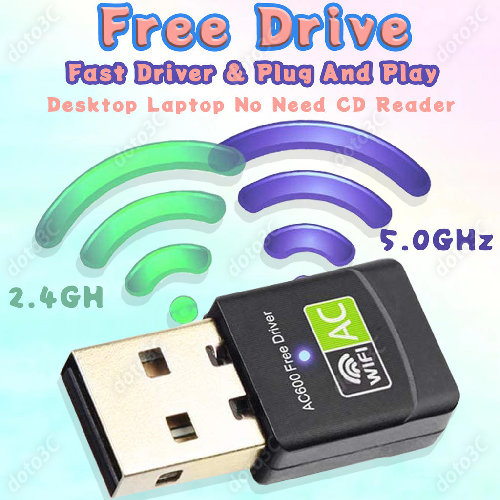 Dongle USB Bluetooth 600Mbps Wifi ,Wireless WiFi Bluetooth Adapter WiFi ...
