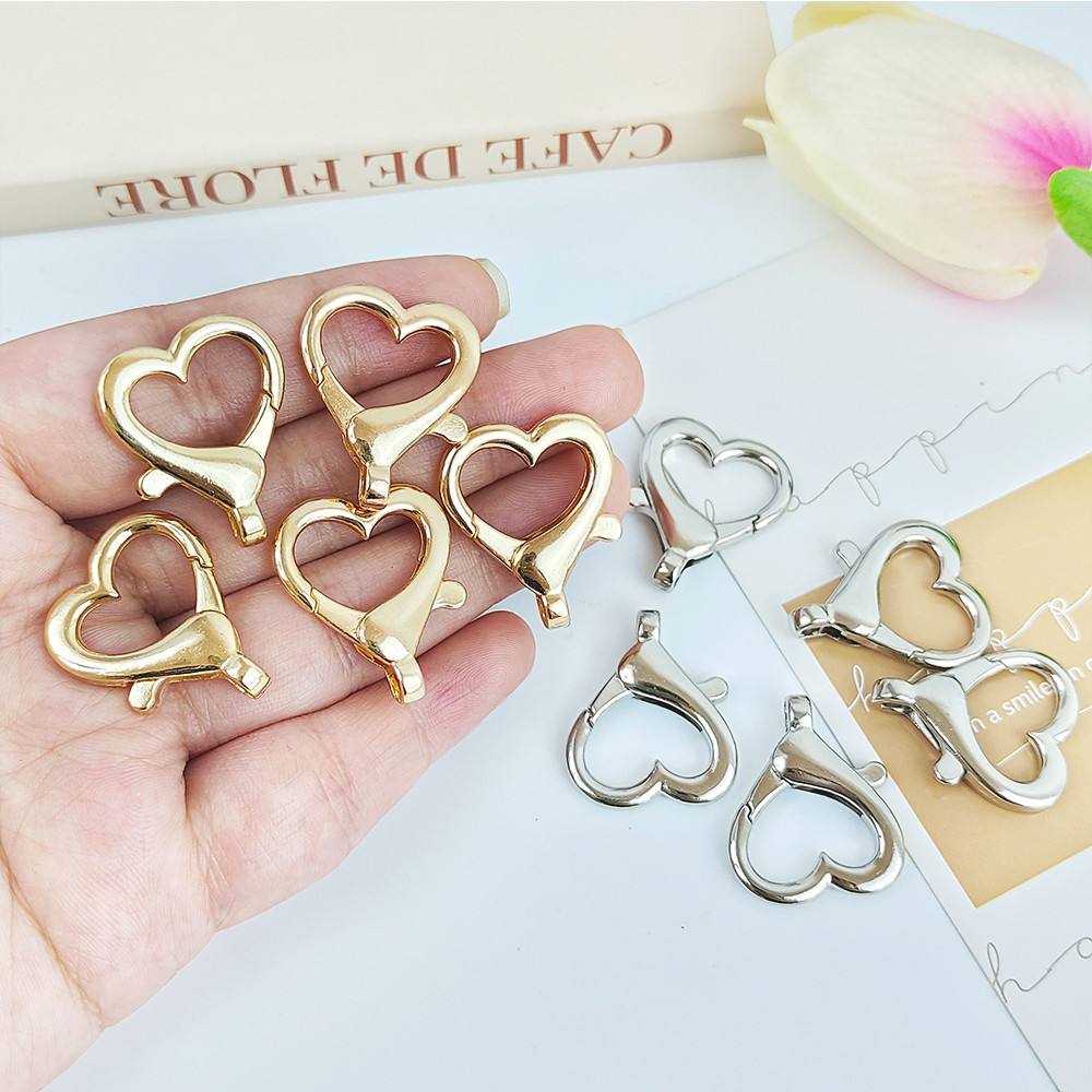 5Pcs/Set Creative Heart Shape Keychains Love Lobster Clasp Buckle ...