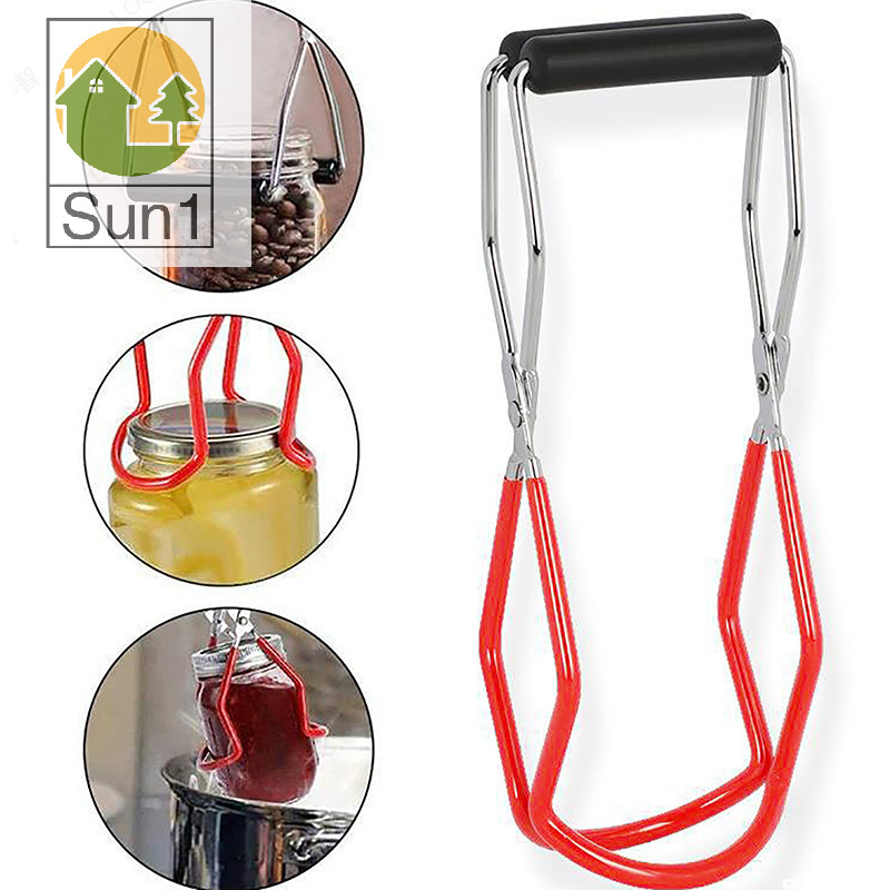 Sun1> Stainless Steel Canning Jar Lifter With Grip Handle Can Lifter ...