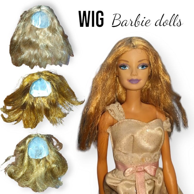 Barbie wig preloved Barbie wig/ Barbie reroot hair/Barbie reroot, wig ...