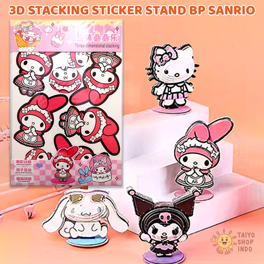 Taiyo 3D Stacking Sticker Stand BP Sanrio Sticker DIY Stacking ...