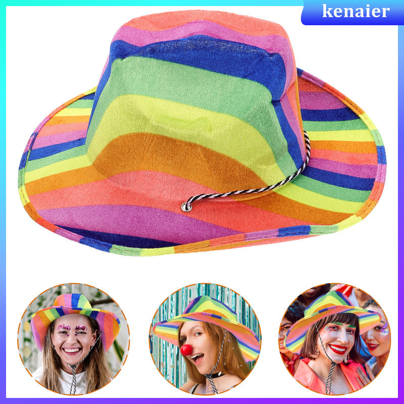 Rainbow Cowboy Hat for Pride Parade Costume Party Cowboy Hat Pride ...
