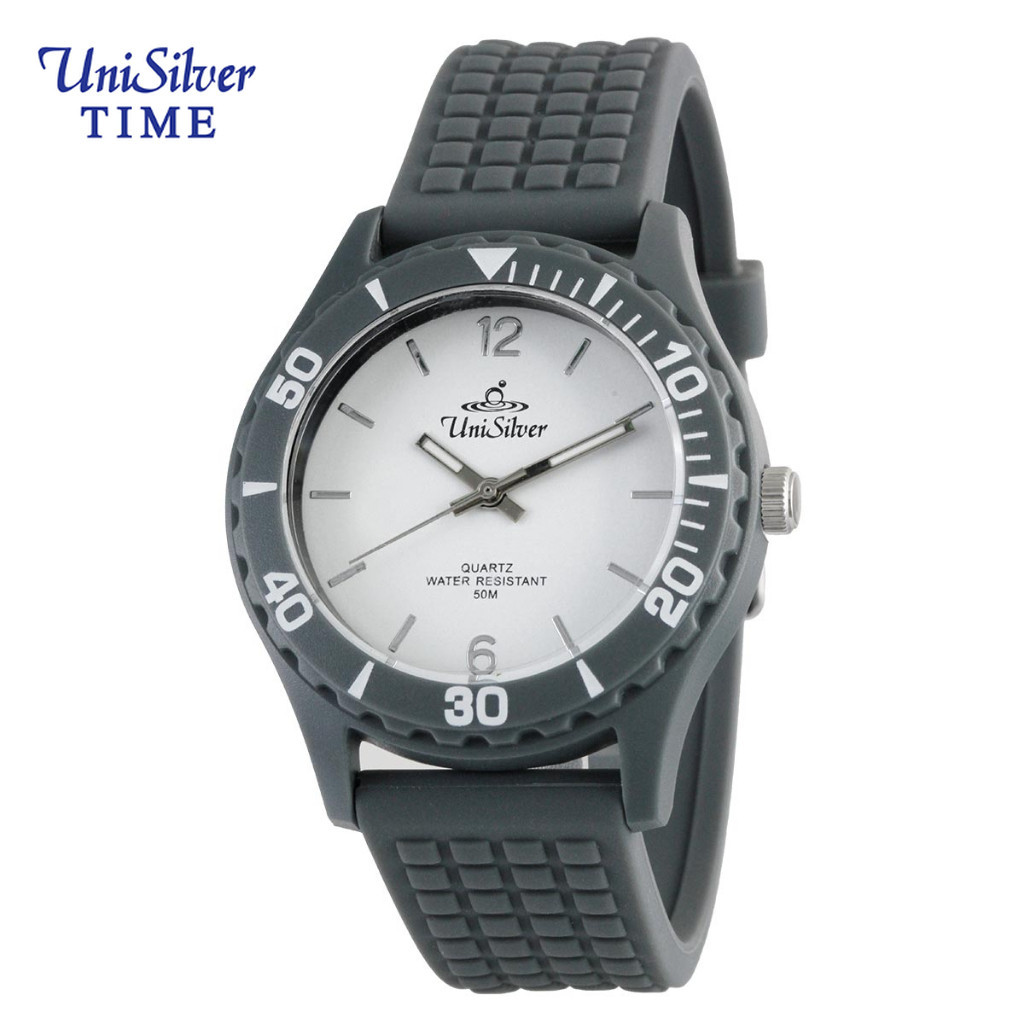 UniSilver TIME Men's Analog Gray Rubber KW4697-1003 Watch | Shopee ...