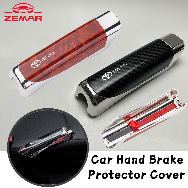 Toyota Car Hand Brake Cover Carbon Fiber Style Car Handbrake Sleeve ...