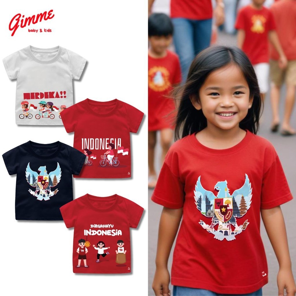 MERAH PUTIH KATUN Independence T-shirt for Babies, Children, Teens ...