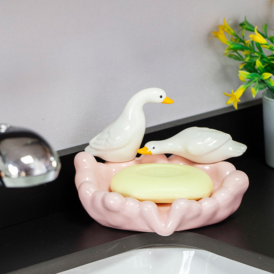 Decorative Storage Tray with Cute Patterns for the Bathroom - Ceramic ...